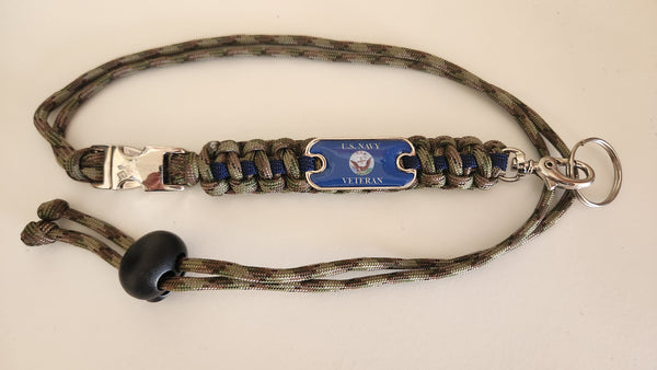 Navy Veteran Paracord Keychain Lanyard - Multicam | Handmade By US ...